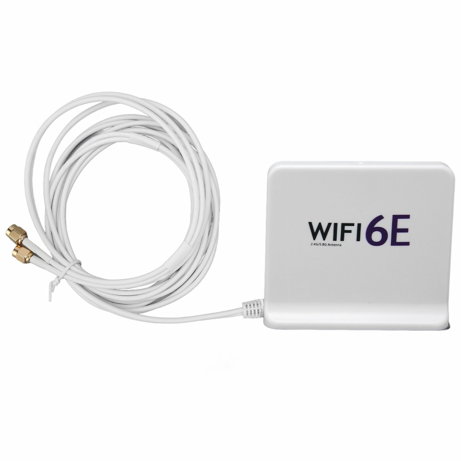 Антенна Wi-Fi 6E, 4 dBi, 2.4/5.8 ГГц, SMA, всенаправленная, белая