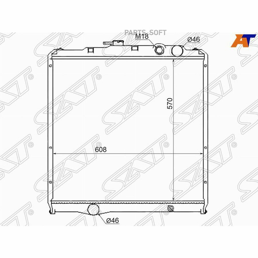 Радиатор Mitsubishi Fuso Fighter 85-99 от официального дистрибьютора, SAT, артикул MC0012
