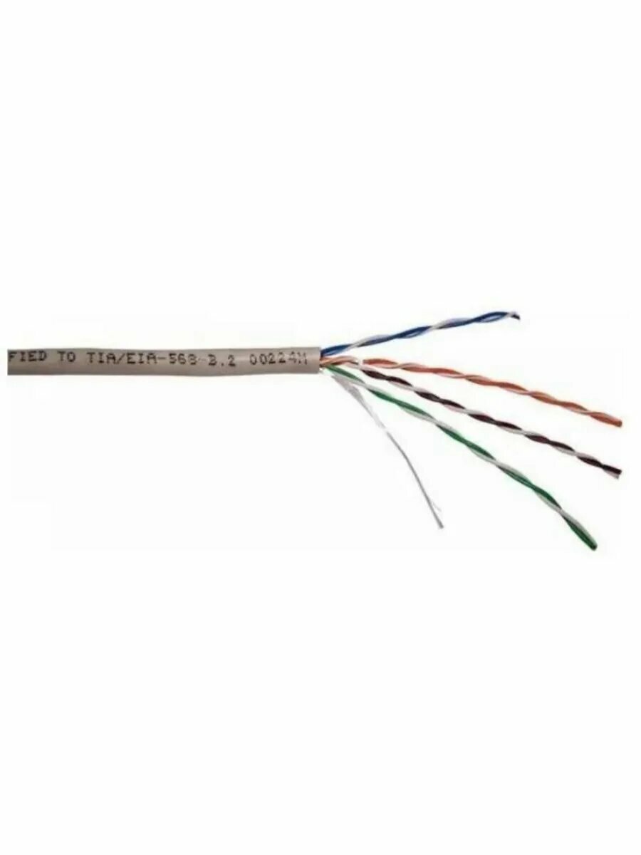 Кабель информационный Lanmaster TWT-5EUTP-XS/100 кат.5E UTP 4 пары 24AWG PVC внутренний 100м серый