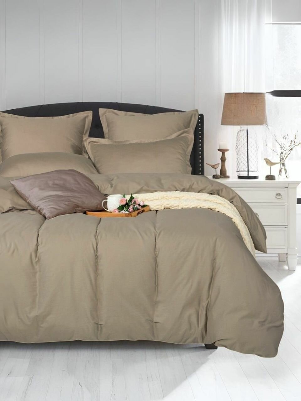 Постельное бельё сатин семейное - "Бланманже"