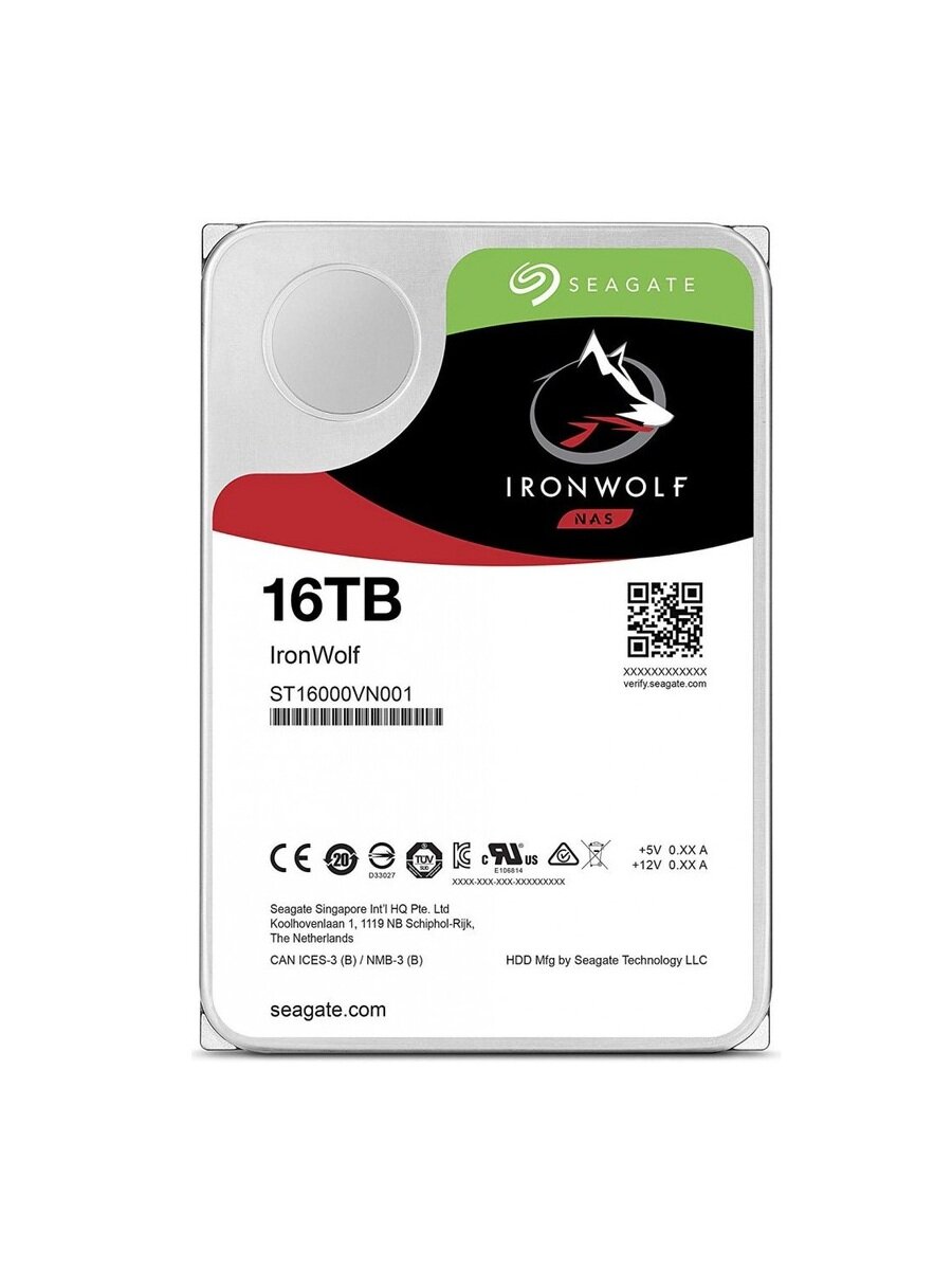 Жесткий диск Seagate IronWolf ST16000VN001, 16 TB, SATA 6 Gb/s