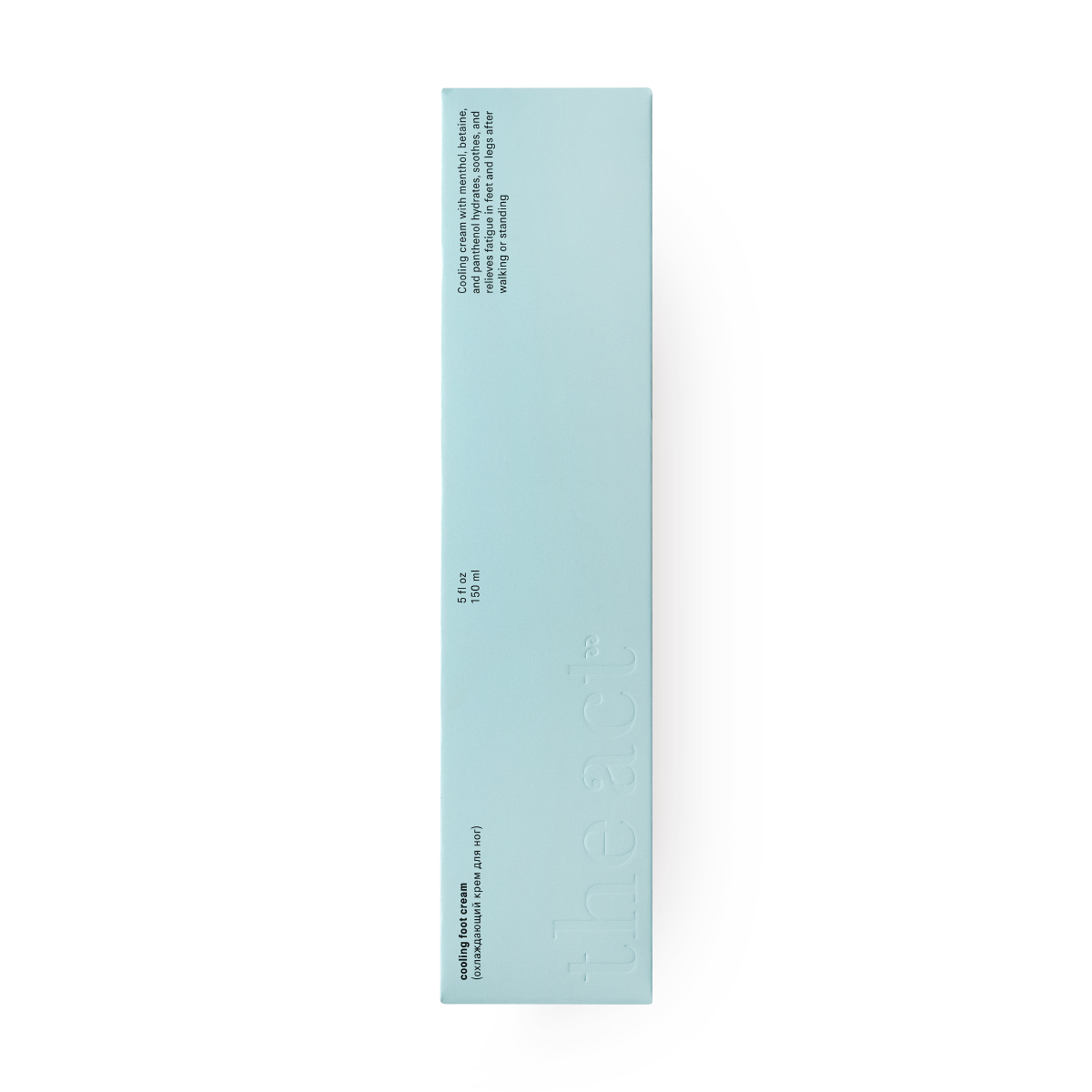 Охлаждающий крем для ног The Act, снимает усталость, освежает, увлажняет, 150 мл