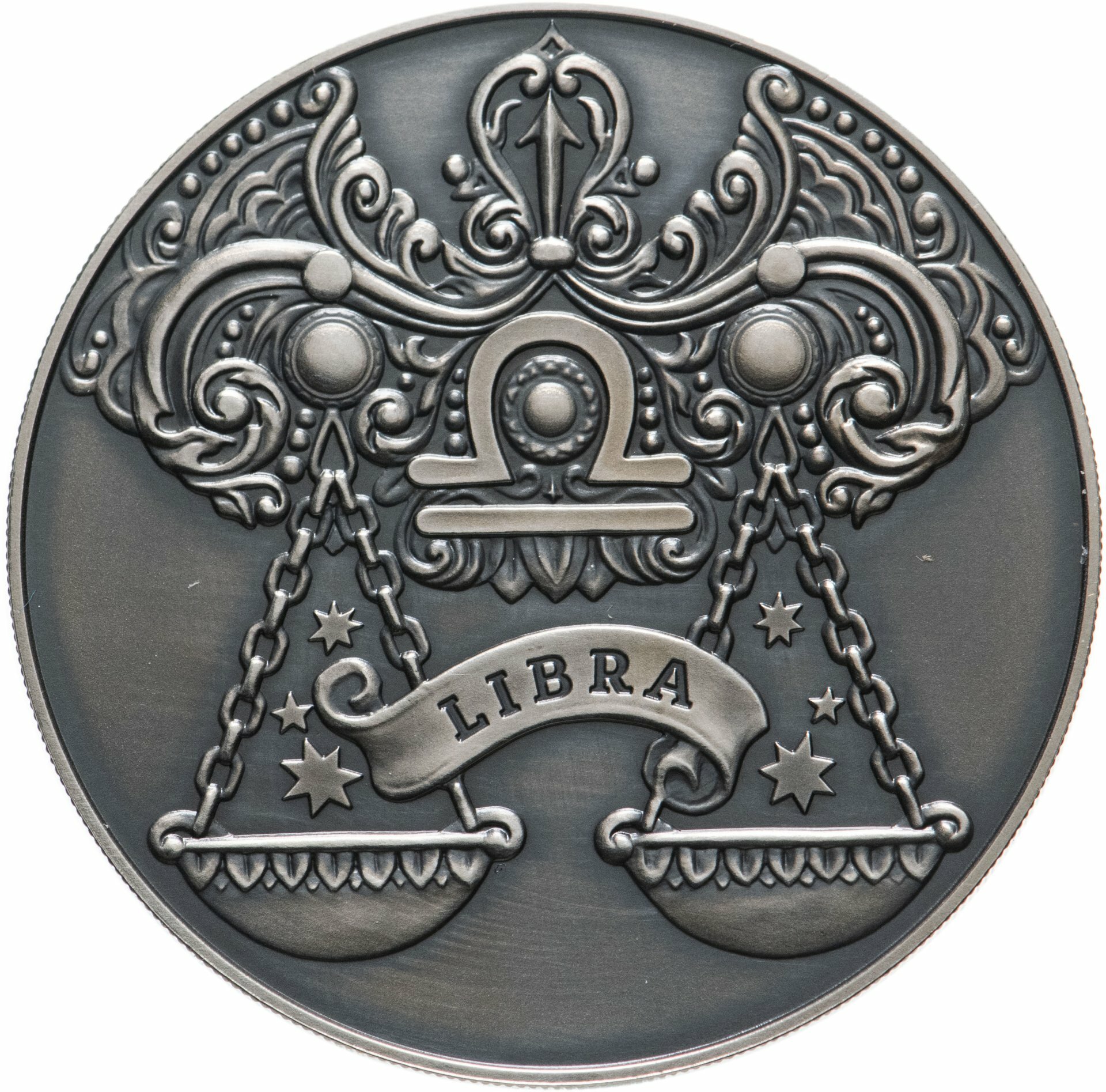 Беларусь 1 рубль 2015 "Знаки зодиака - Весы", Мельхиор медь-никель, в сохранности UNC