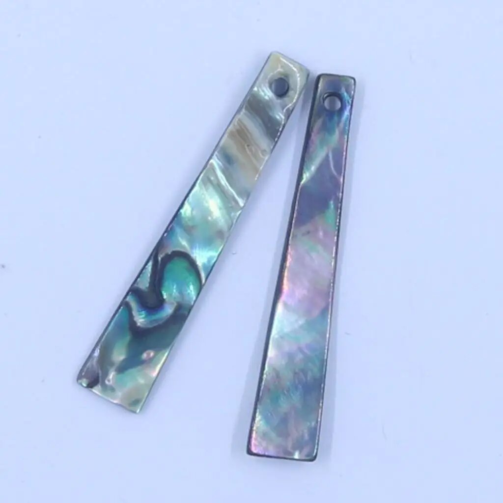 2 шт, 5 мм x 29 мм, натуральная трапециевидная подвеска в виде ракушки Paua Abalone