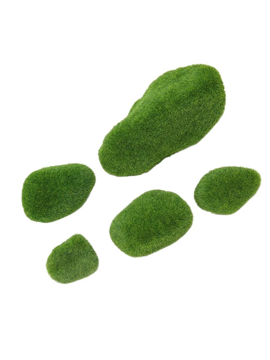 5 размеров искусственные камни из мха, декоративные смоляные