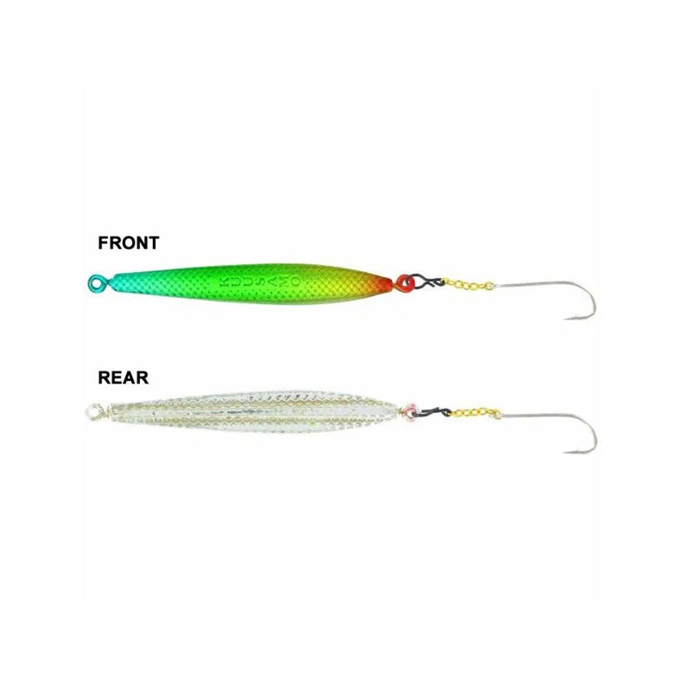 Блесна зимняя вертикальная Kuusamo Kilpa, длина 55 мм, вес 5 г, цвет BLU/GR/Ye-S