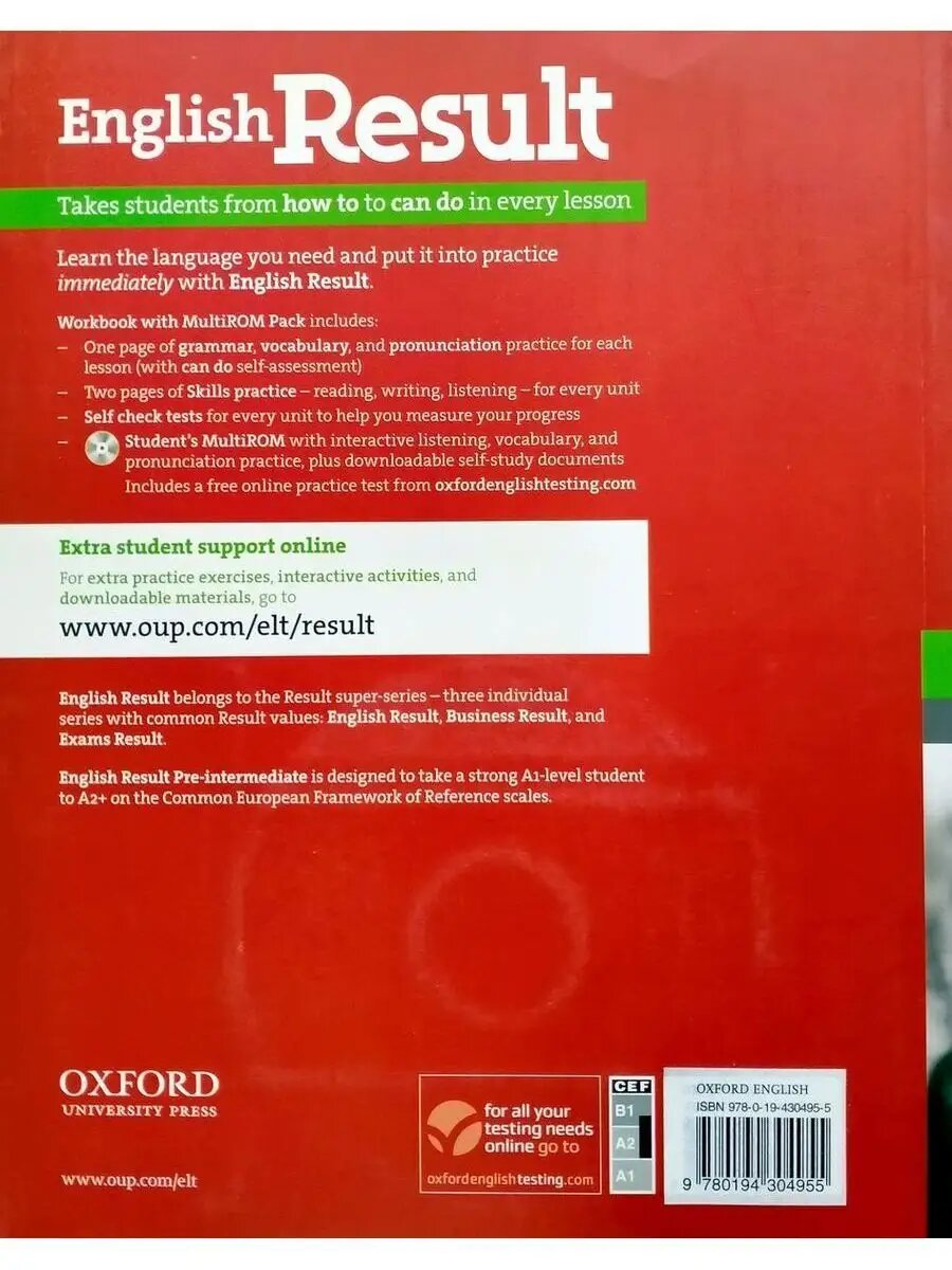English Result Pre-Interm Workbook with MultiROM | Oxford University Press — фото 1