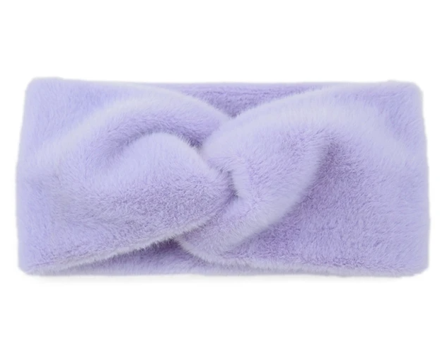 Пушистая плюшевая повязка на голову, сиреневая