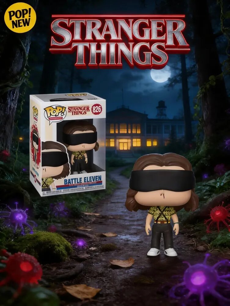 Фигурка Funko POP! Новогодний подарокФигурка BATTLE ELEVEN из сериала Очень странные дела Stranger Things Season 5 -BATTLE ELEVEN,826(1 штука)