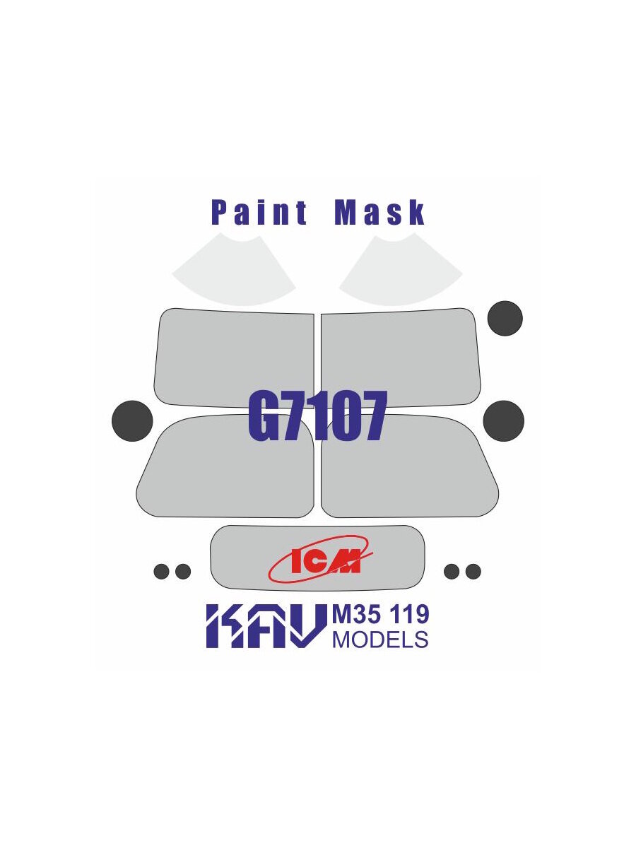 Окрасочная маска на G7107 (ICM) 1:35 KAV M35 119