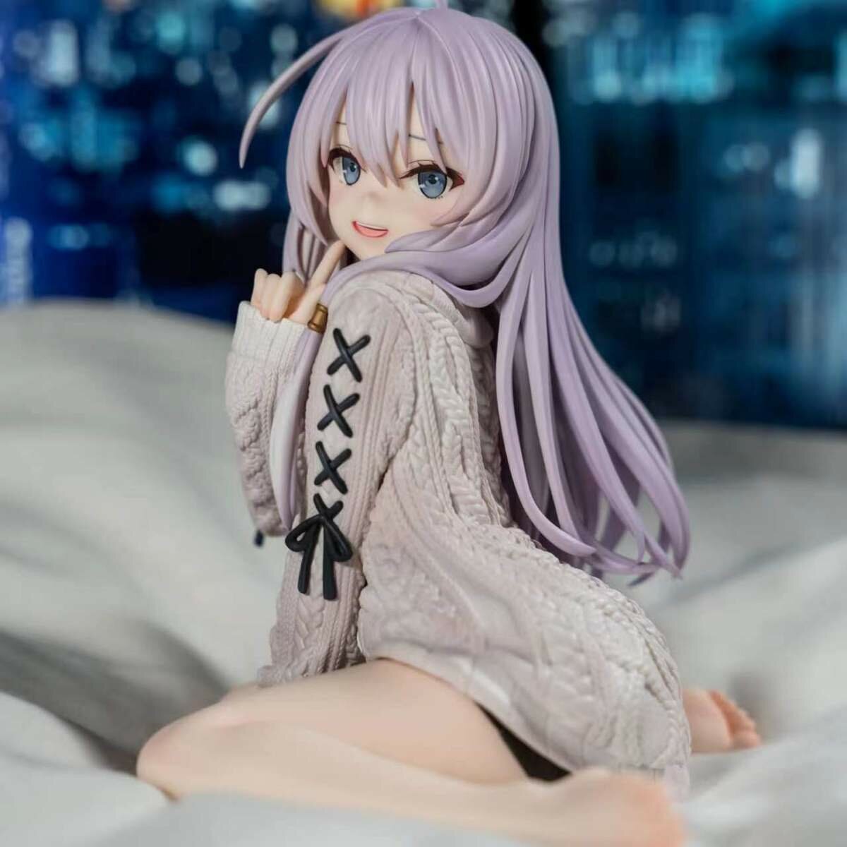 Вязаное платье «Путешествие ведьмы», фигурка Лены, аниме/2D девушка, украшение для компьютерного корпуса, подарок.