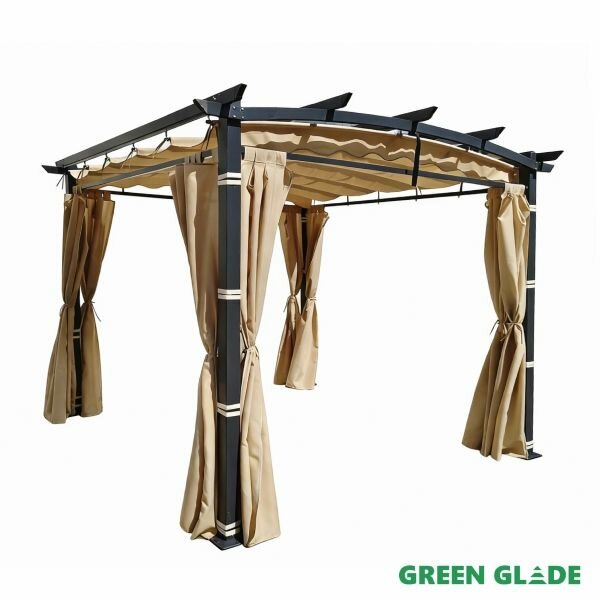Шатер садовый Green Glade 72601, пергола, беседка для дачи, 3x3 м.