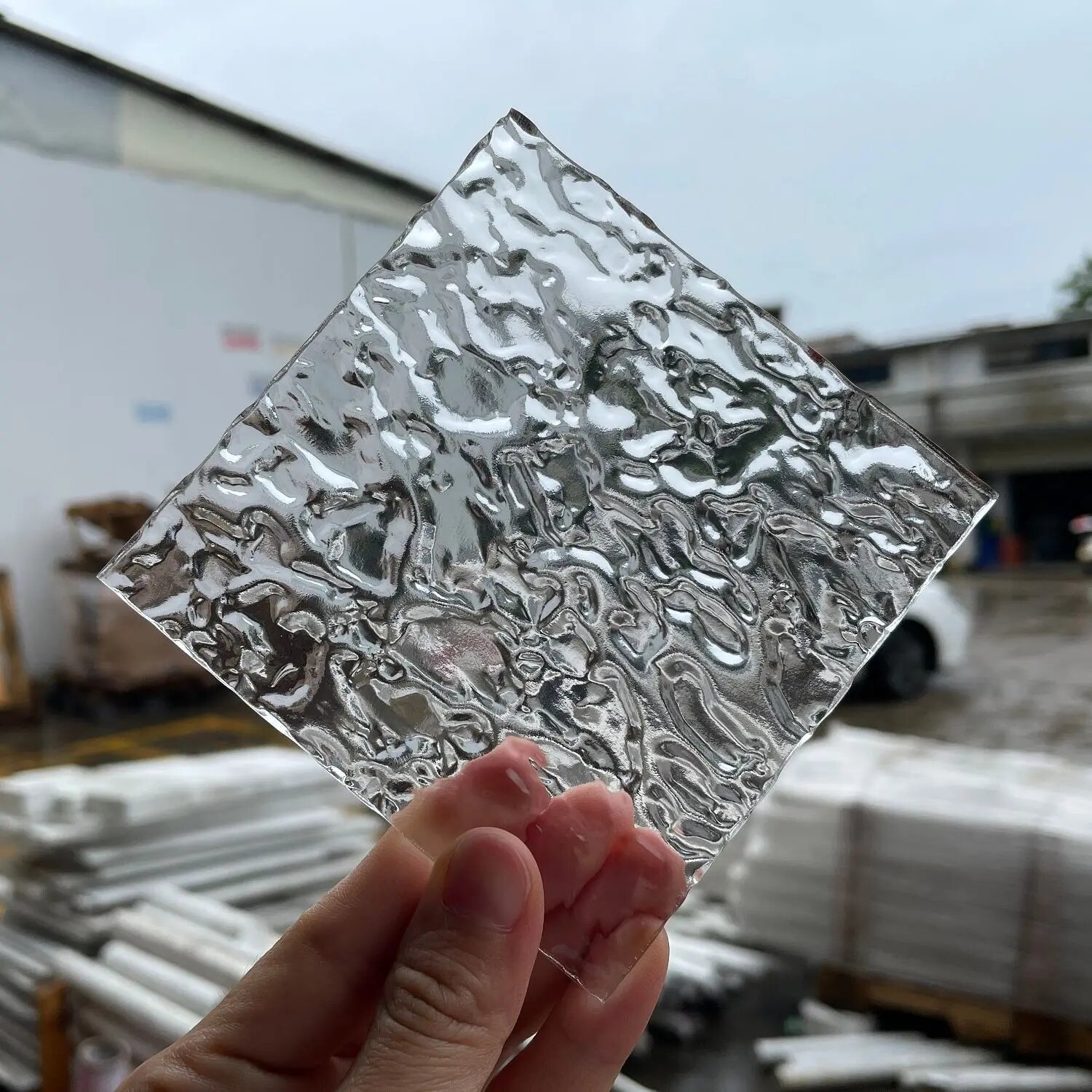 Акриловый лист прозрачный волнистый 1220х2440 мм DIA 100mm 2PCS, Clear Transparent