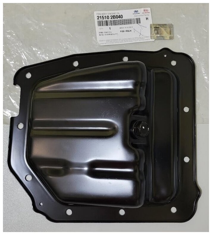 Поддон картера двигателя Хендай Солярис 2011-2017, Элантра 2011-2018, Киа Рио 2011-2017, Сид 2015-2018 / арт. 215102B040 / бренд MOBIS