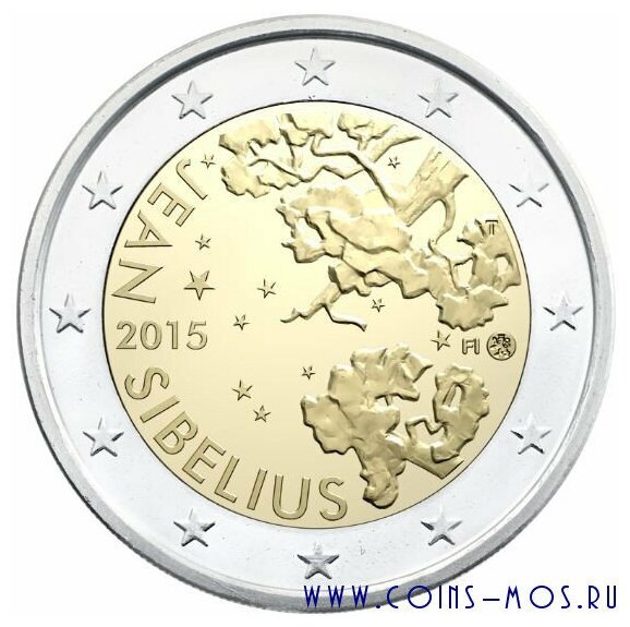 Финляндия 2 евро 2015 г Ян Сибелиус