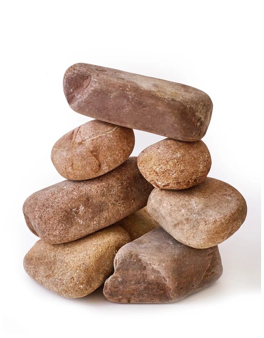 Камни для бани Голыш 20 кг. (фракция 80-150 мм.)