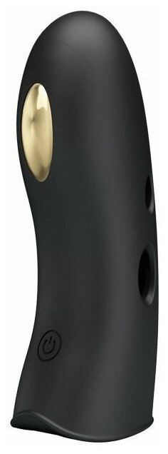 Черная вибронасадка на палец с электростимуляцией Marico Производитель - Baile.