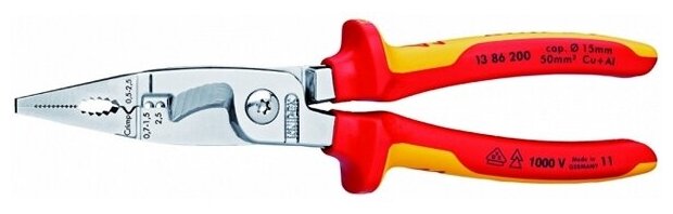 Диэлектрические пассатижи для резки кабеля Knipex KN-1386200