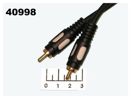 Шнур 1RCA-1RCA 3м gold пластик Premier (5-100)