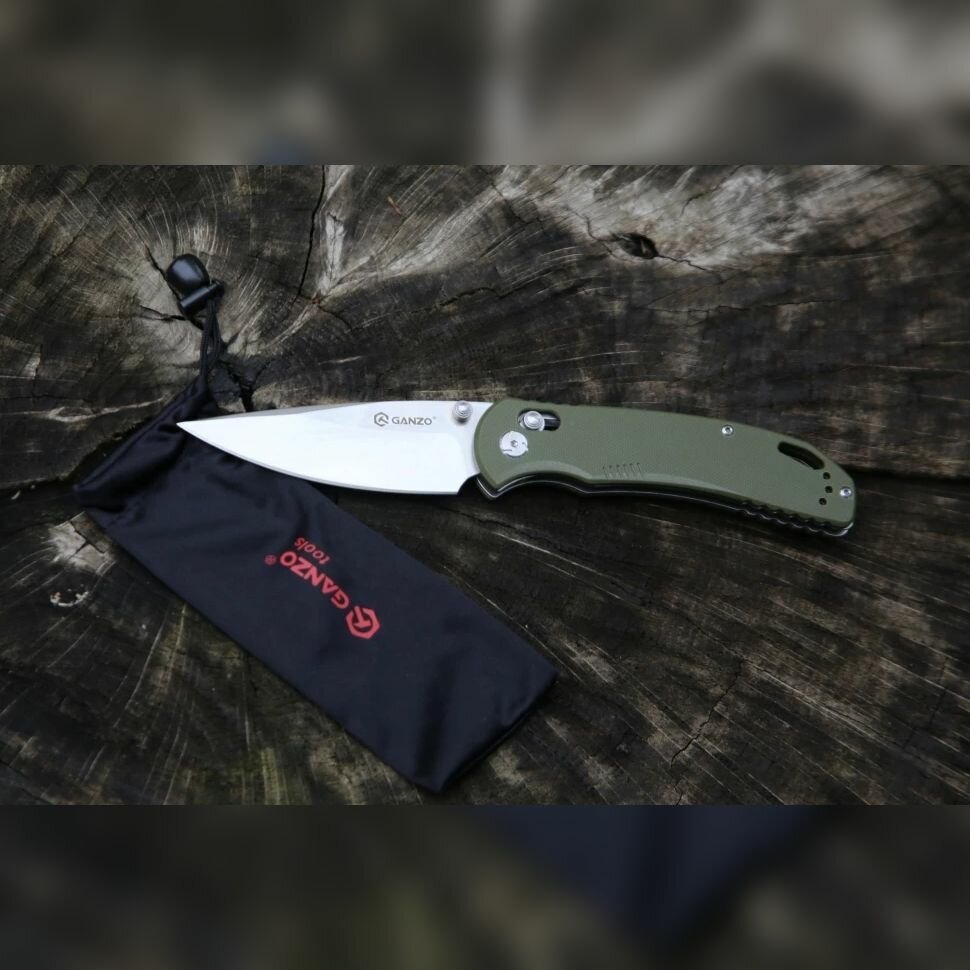 Нож складной туристический маленький охотничий походный раскладной карманный перочинный ножик Ganzo для охоты и рыбалки, тактический выкидной для туризма, острая заточка лезвия Ганзо