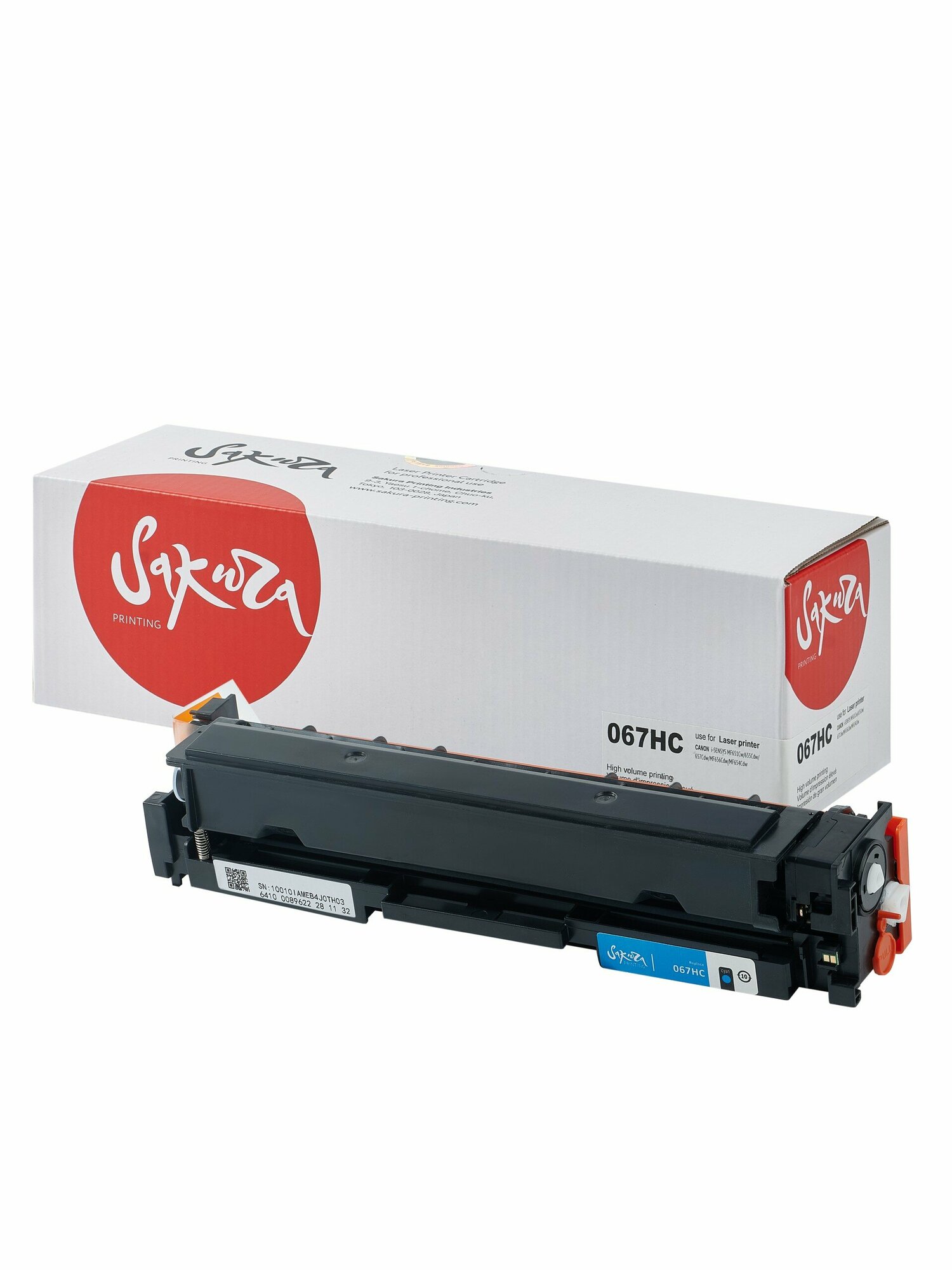 Картридж SAKURA SA067HC-ECO голубой с вечным чипом для Canon i-SENSYS LBP631/MF651 (5105C002)