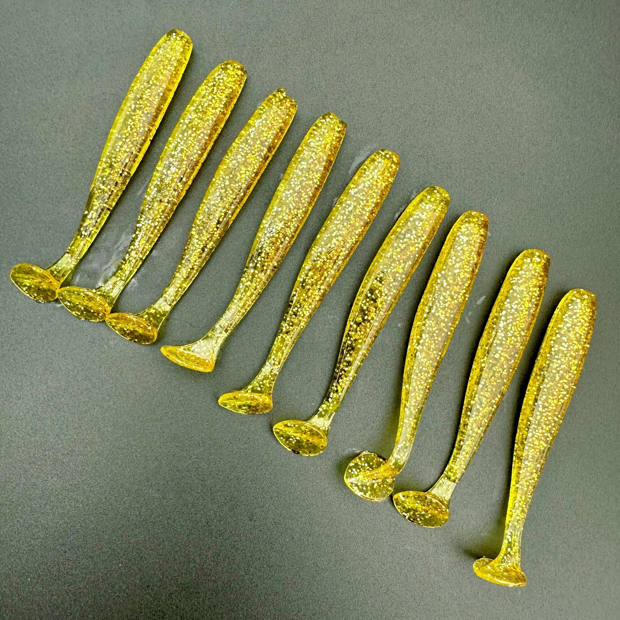 Силиконовая приманка виброхвост 9 штук Мягкая приманка для рыбалки 3" Япония на окуня; судака; щуку