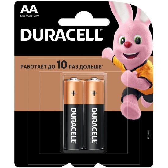 Элемент питания Duracell Basic LR6-2BL AA бл 2