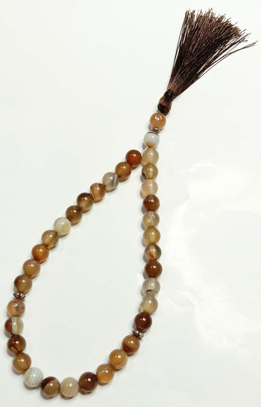 Четки из кофе агат 33 бусин 8 мм.