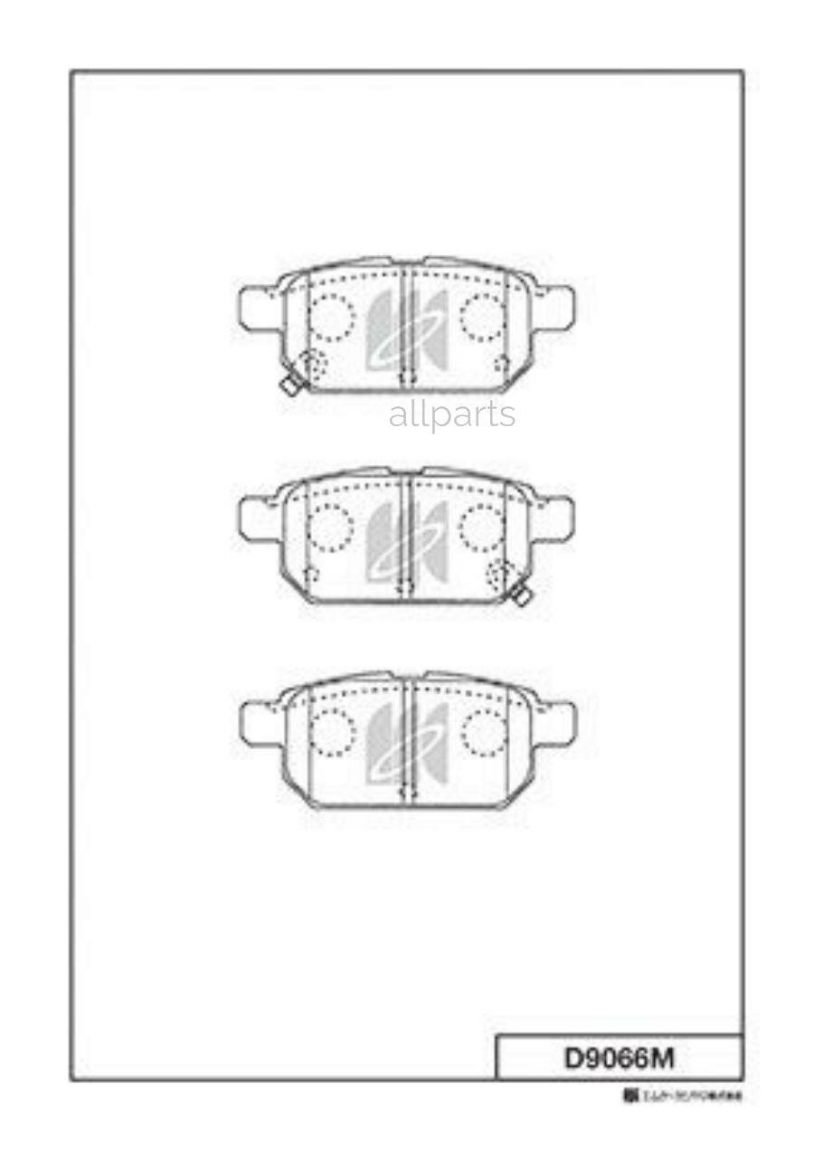 KASHIYAMA D9066M колодки тормозные, задние SZ SWIFT 10-