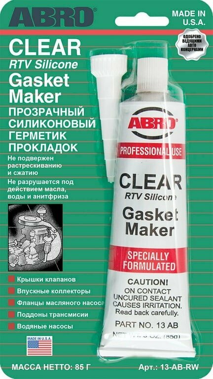 Герметик прокладок прозрачный 13-AB ABRO - 85г