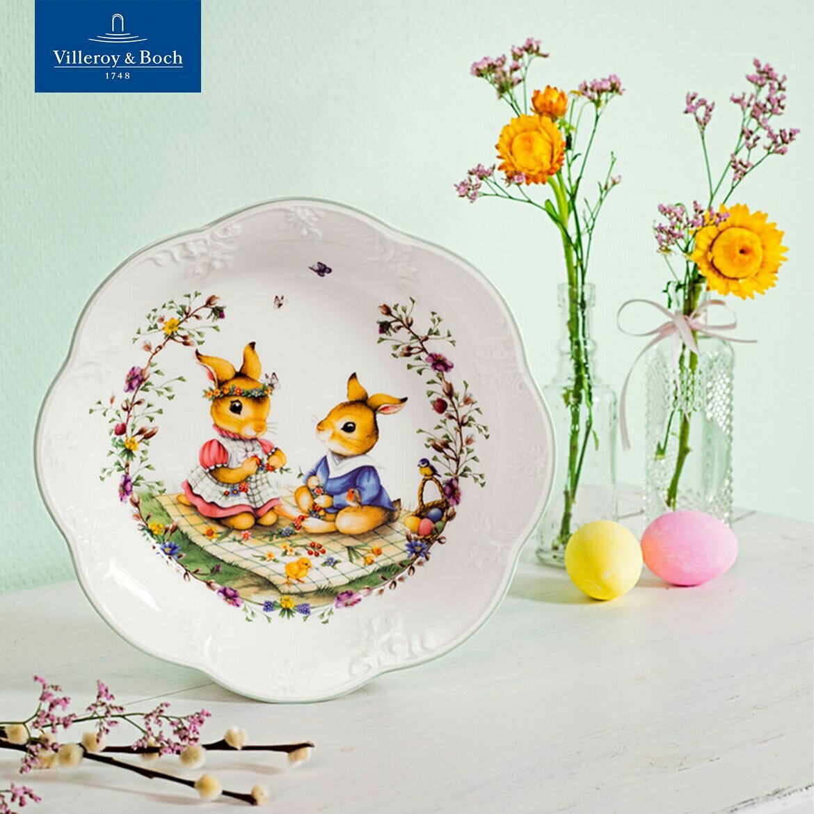 Салатник пасхальный, 25 см, 700 мл, Spring Fantasy, Villeroy & Boch, Премиум-Фарфор