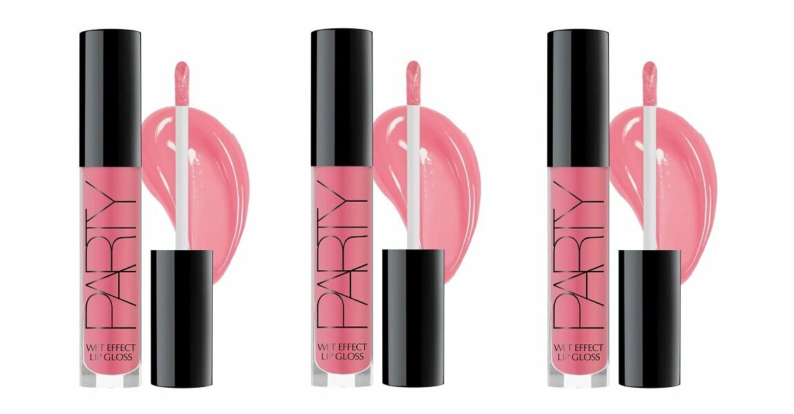 Блеск для губ Belor Design, Party, тон 007 сочный грейпфрут, 3.8 гр, 3 шт