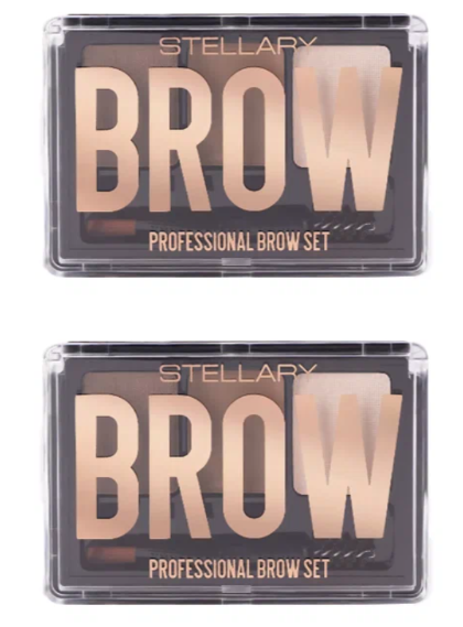 Набор для бровей Stellary Professional Brow set, тон 01 blond, 2,40 г, 2 шт