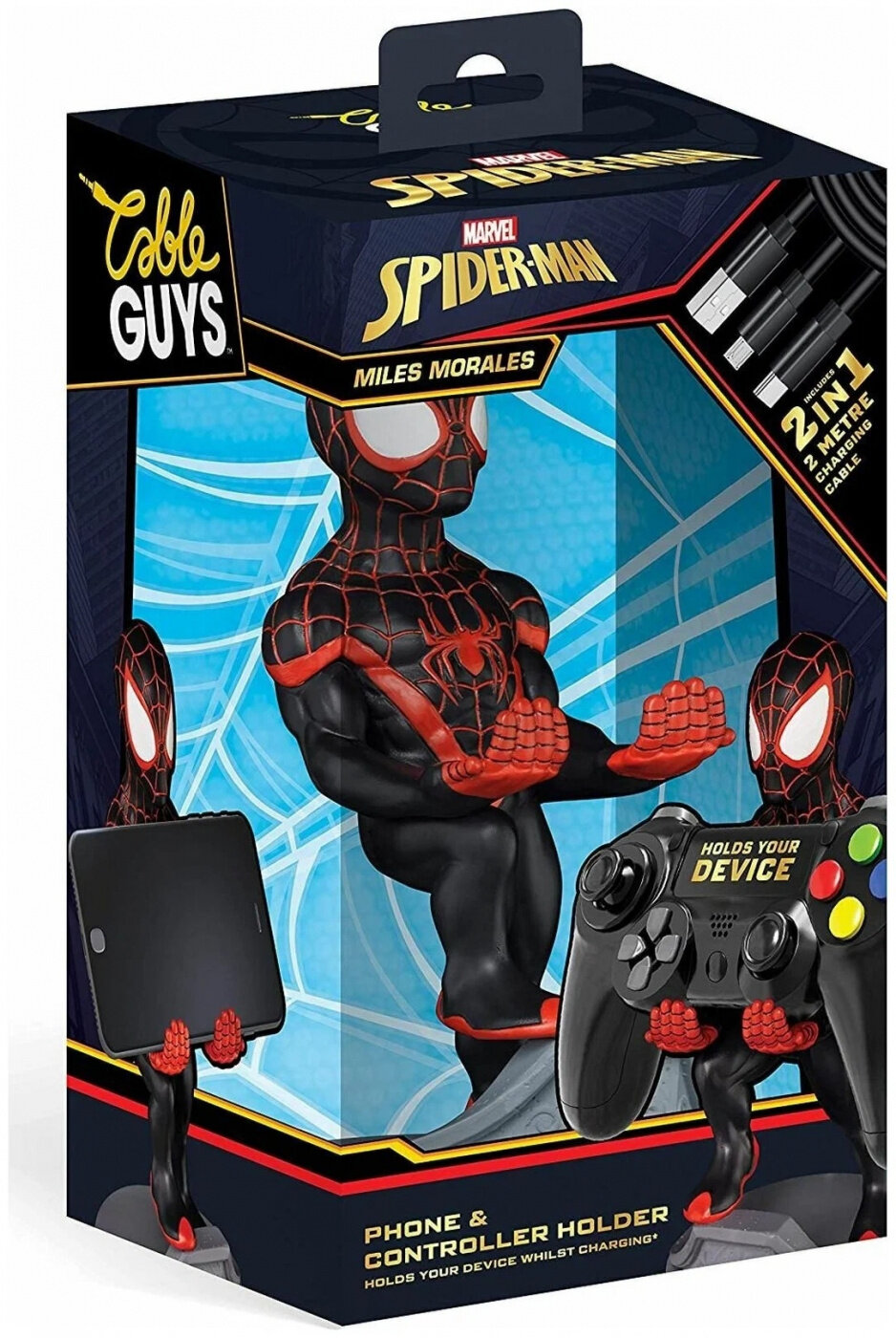 Стенд для Джойстика/Телефона Cable Guys Marvel: Miles Morales 893155