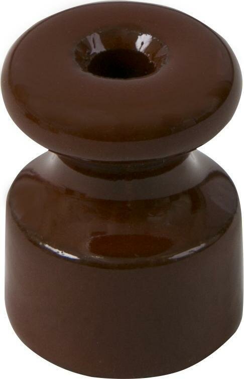 Изолятор Мезонинъ Classic универсальный коричневый для наружного монтажа витой проводки