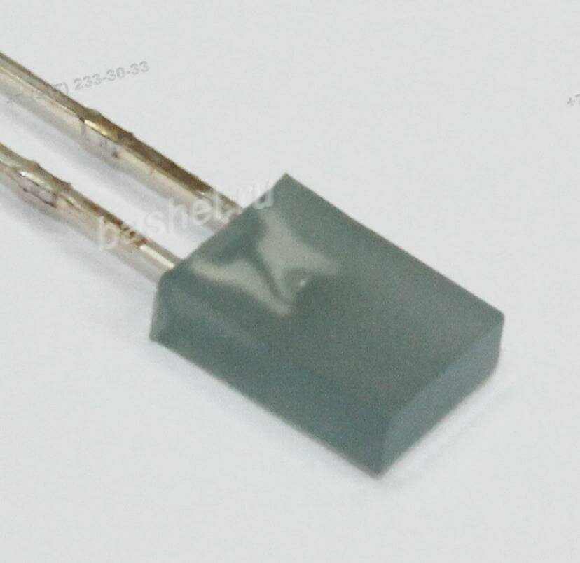 LED DIP 2x5x7mm DFL-2507BD, Светодиод, прямоугольный матовый 2x5x7мм, синий, 700mcd, 140°, 3.5V