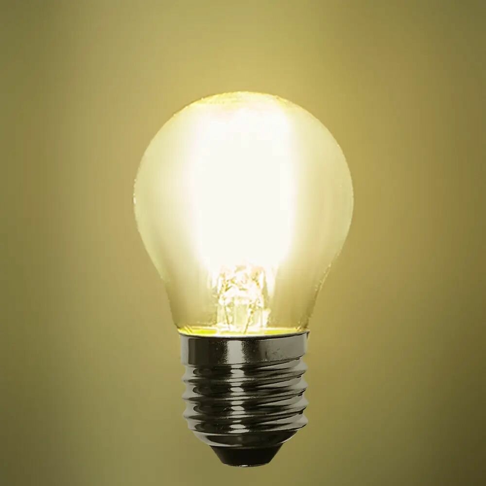 Лампа филаментная E27 220-240 В 5 Вт шар прозрачная 650 лм нейтральный белый свет