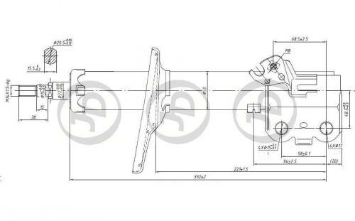 Стойка /gas/ jsa334172 / fr-r Jd JAS0022