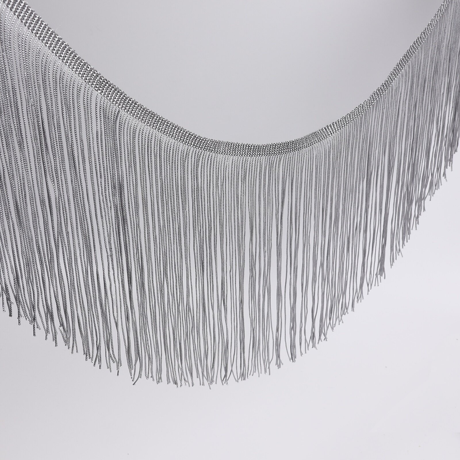 Тесьма декоративная «Бахрома», 20 см, 5 ± 0,5 м, цвет серый, 10670958