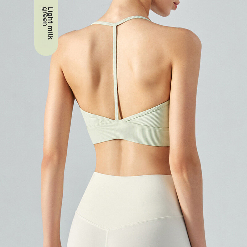 Бюстгальтер Ningbo Dashu, Т-образный, на спине, нагрудная накладка, размер M, светло-молочно-зелёный