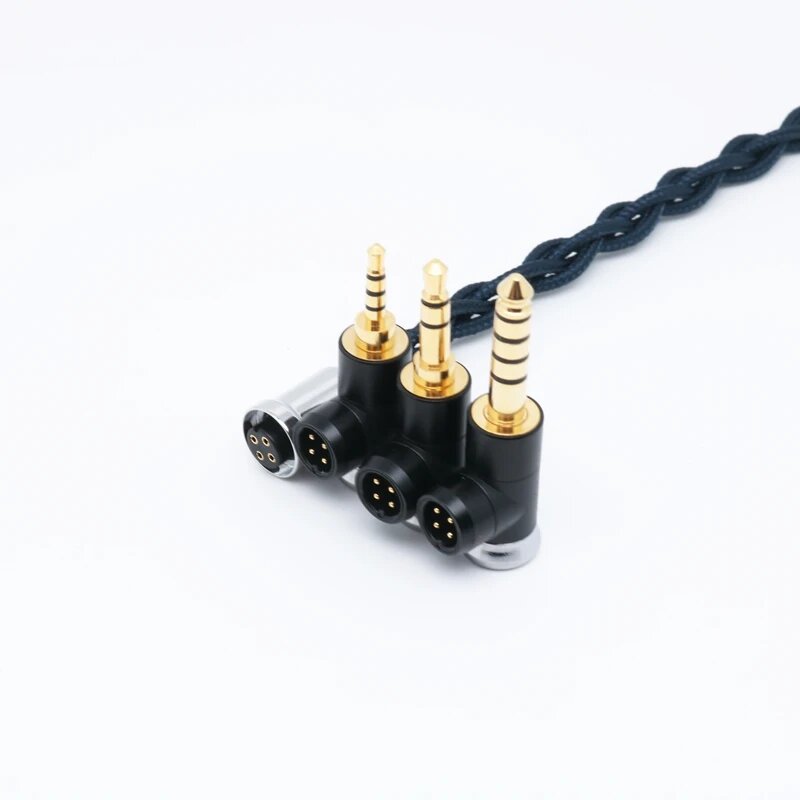IvipQ 4-жильный нейлоновый кабель для наушников из замороженной меди Normal 2PIN, L-type 3-in-1 Plug