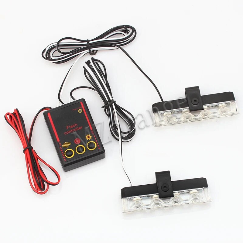Светодиодный полицейские огни Светодиодный Стробоскопы для auto flasher Fso wired 2 LEDs, yellow