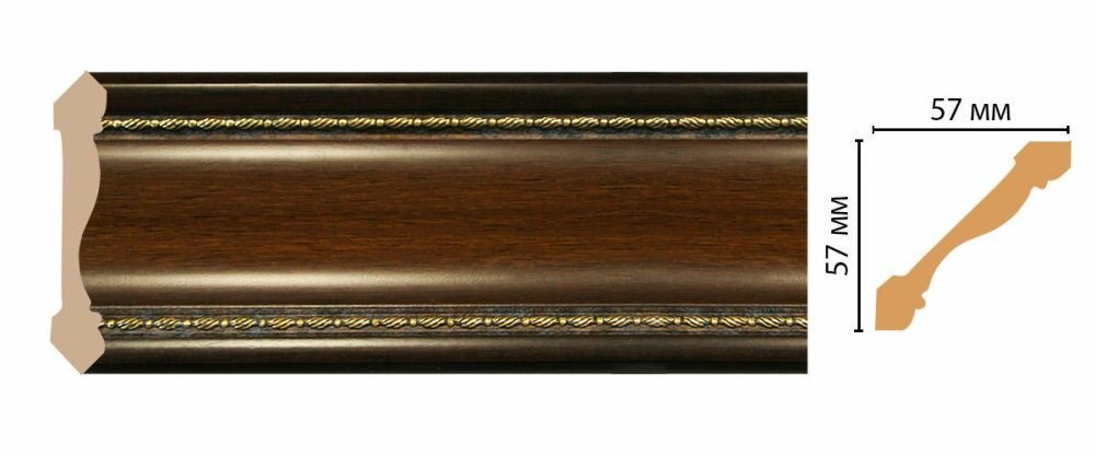 Плинтус Потолочный Decomaster 179-51 В57хШ57хД2400 мм / Декомастер.