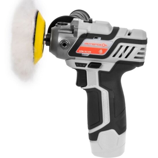 Полировальная Интерскол АПМ-76/12Э аккум. машина (картон, без аккум. и ЗУ, набор 7 пр.)