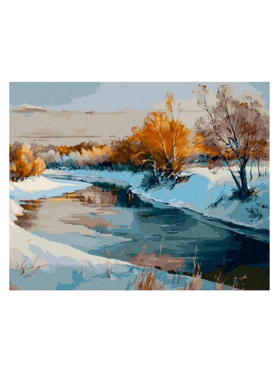 Картина по номерам 40x50 см, "Зимний вечер", Романов Р. Kubanstar