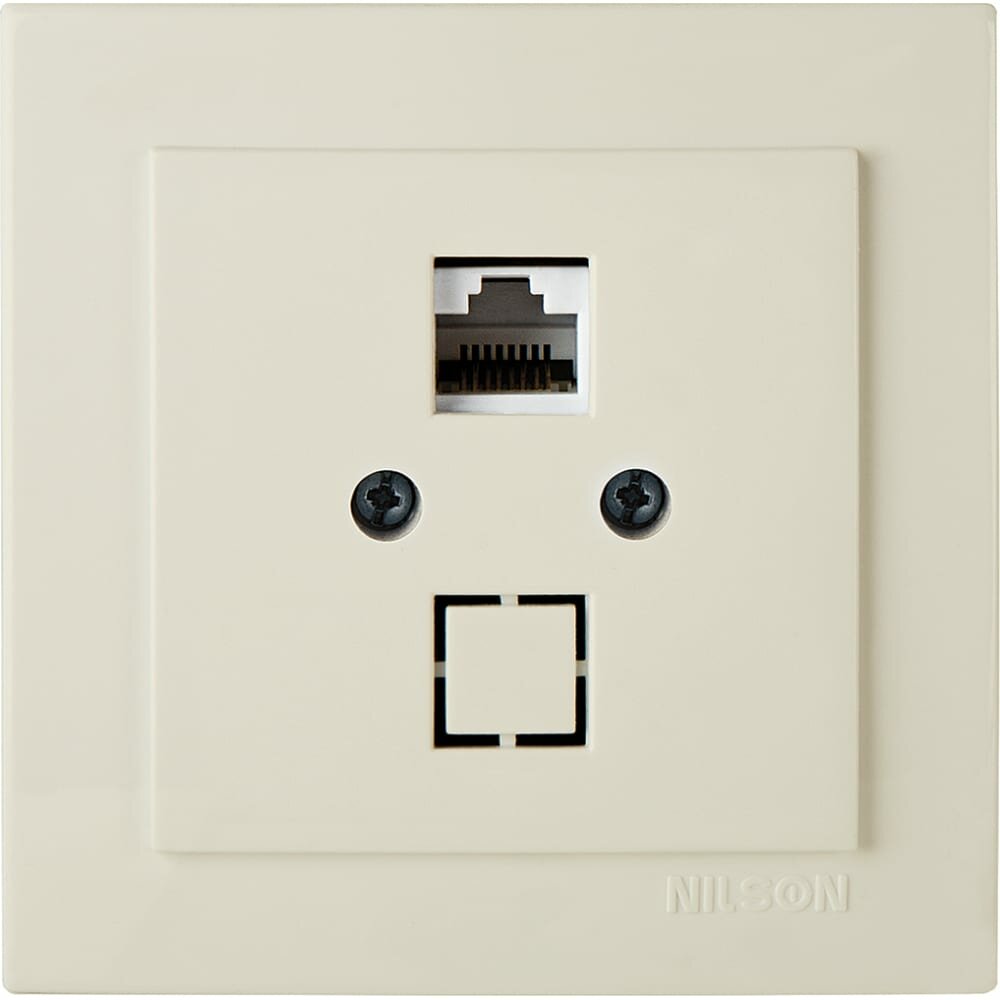 Розетка 1 СП комп, крем Nilson TOURAN