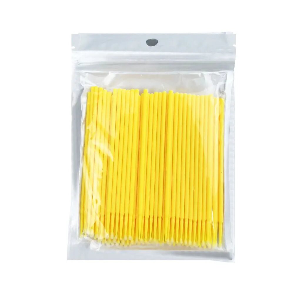 100 шт./пакет, одноразовая стоматологическая микрокисть, длинный микроаппликатор, щетка для стоматологии полости рта, инструменты для наращивания одонтологии, отбеливание зубов