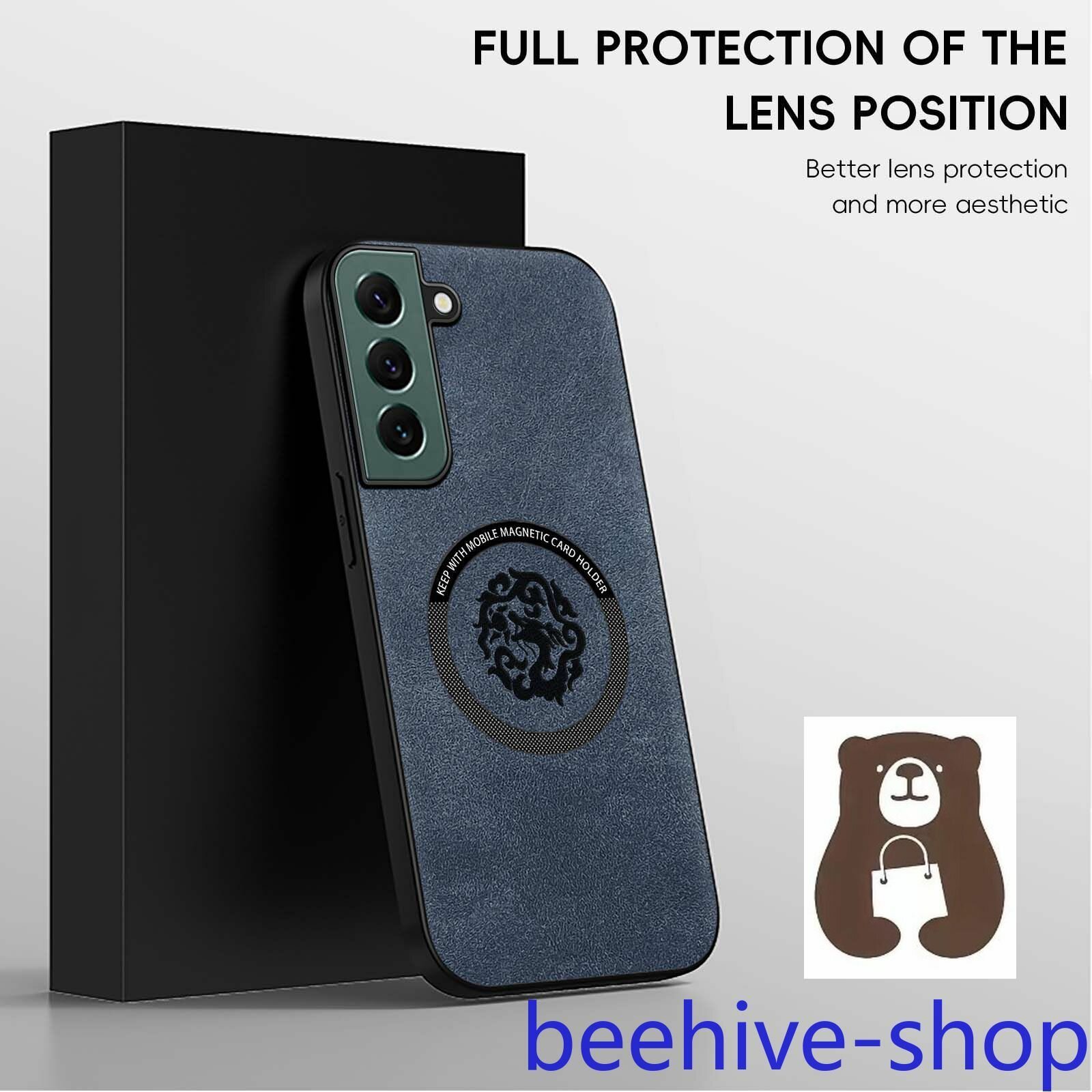 Чехол на Samsung Galaxy S22 /(Самсунг Галакси с22)/ Высококачественная кожа / Беспроводная зарядка