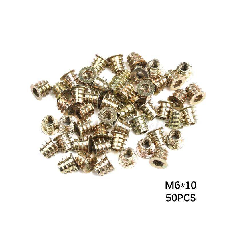 Фланцевые гайки ZENHOSIT 50 шт. М4-М8 M6 x 10