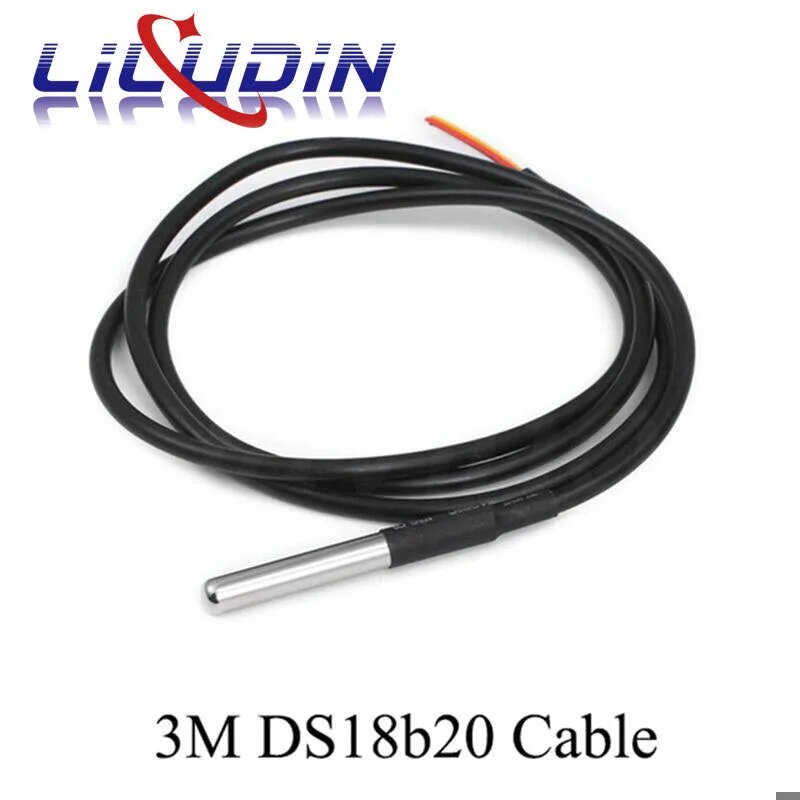 Водонепроницаемый датчик температуры DS1820 Liludin 1/2/3 метра 3M 18B20